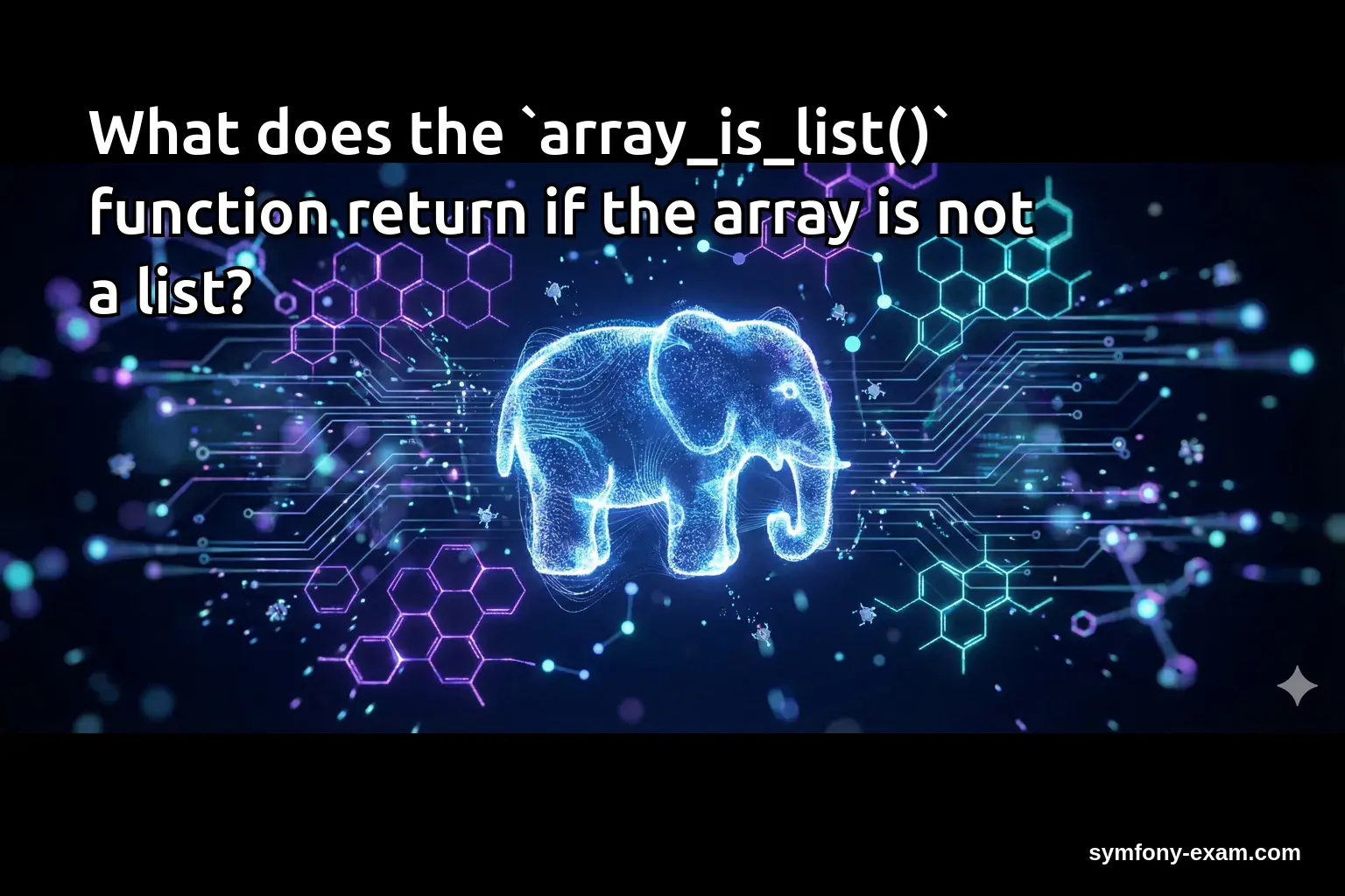 What does the `array_is_list()` function return if the array is not a list?